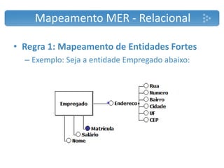 Banco de dados - Mapeamento MER - Relacional | PPT