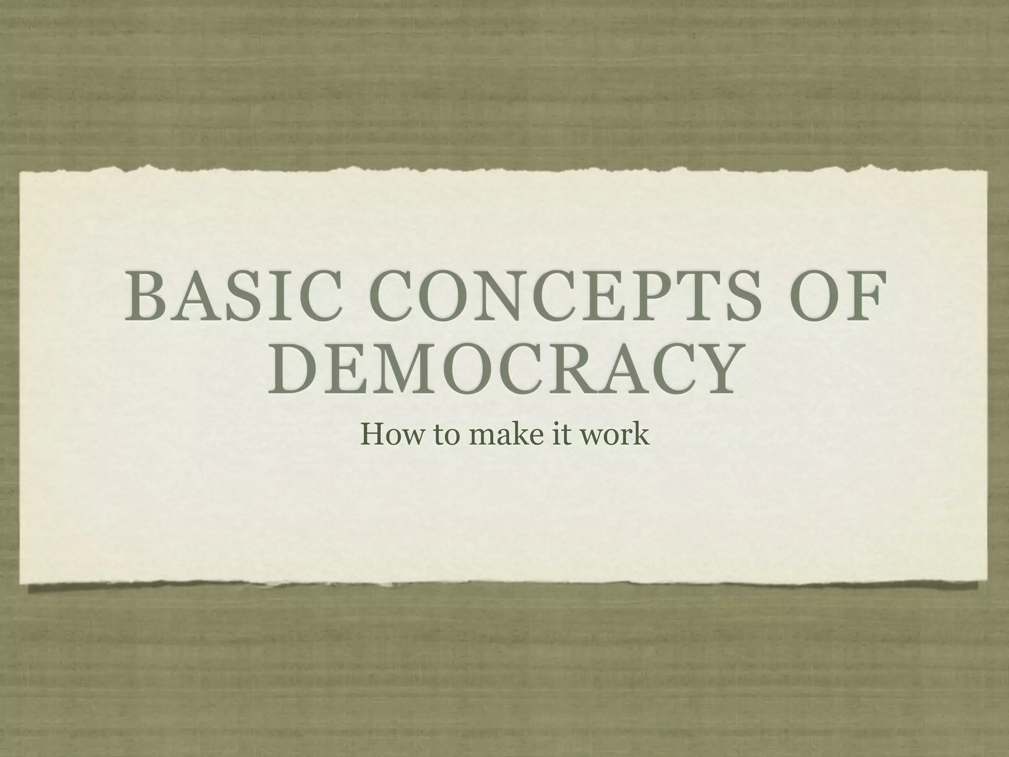 04 - Basic Concepts of Democracy | KEY