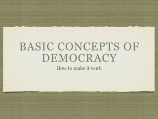 04 - Basic Concepts of Democracy | KEY