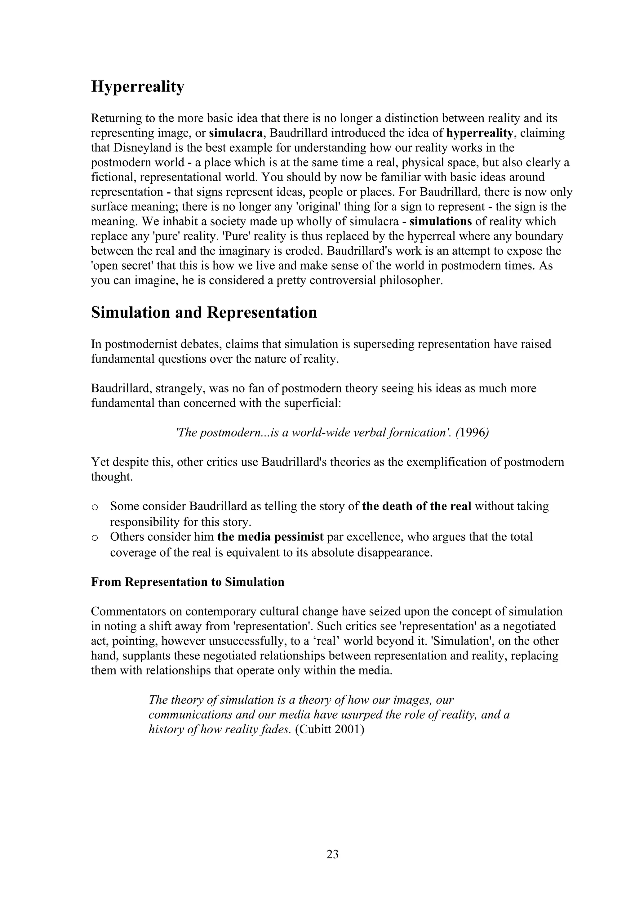 Baudrillard The Matrix and Blade Runner Simulation, Hyperreality and ...