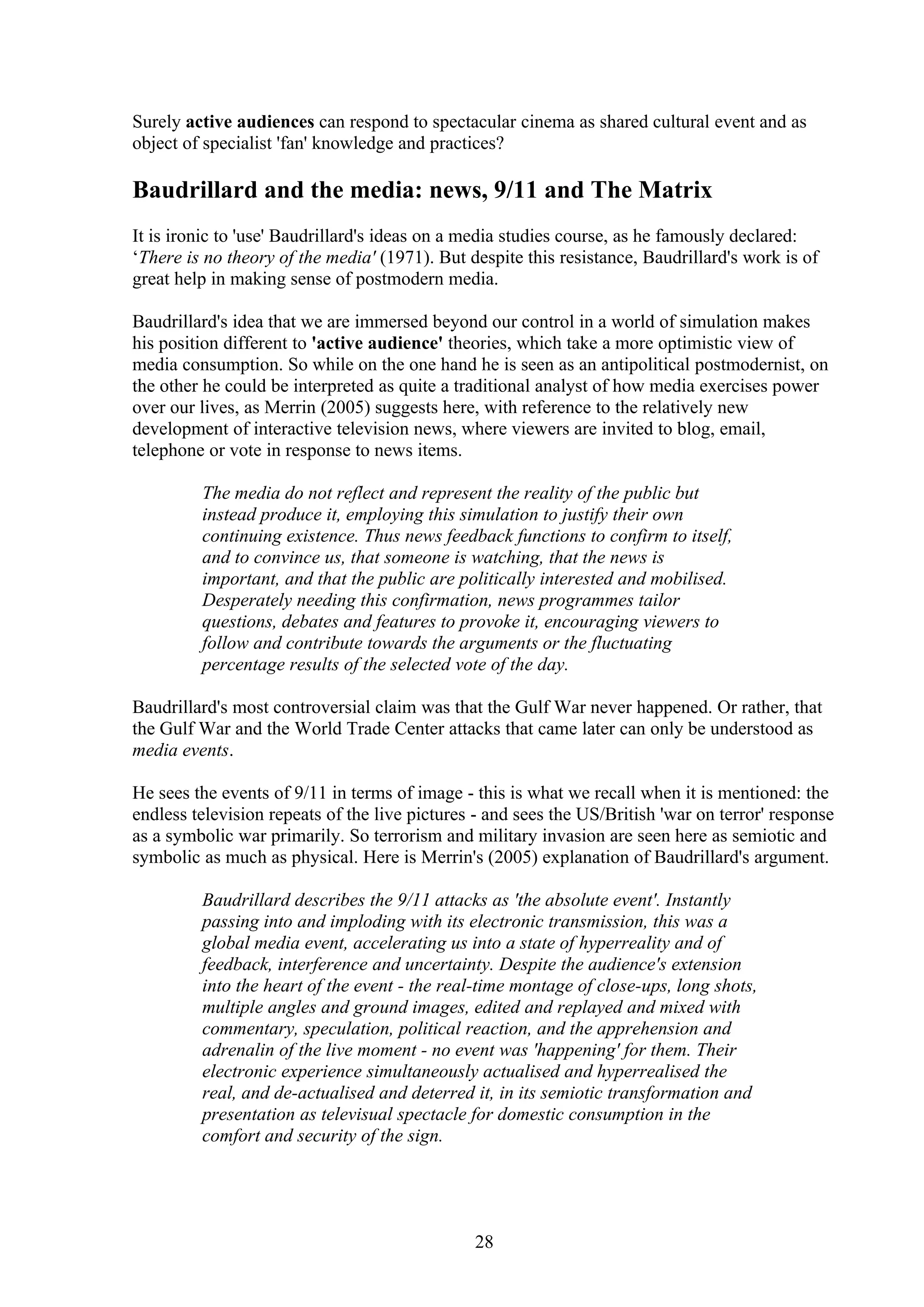 Baudrillard The Matrix and Blade Runner Simulation, Hyperreality and ...