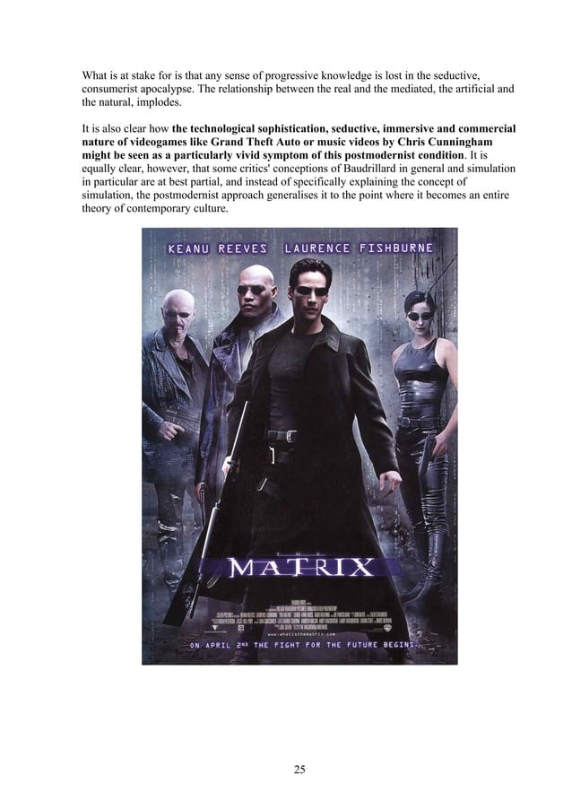 Baudrillard The Matrix and Blade Runner Simulation, Hyperreality and ...