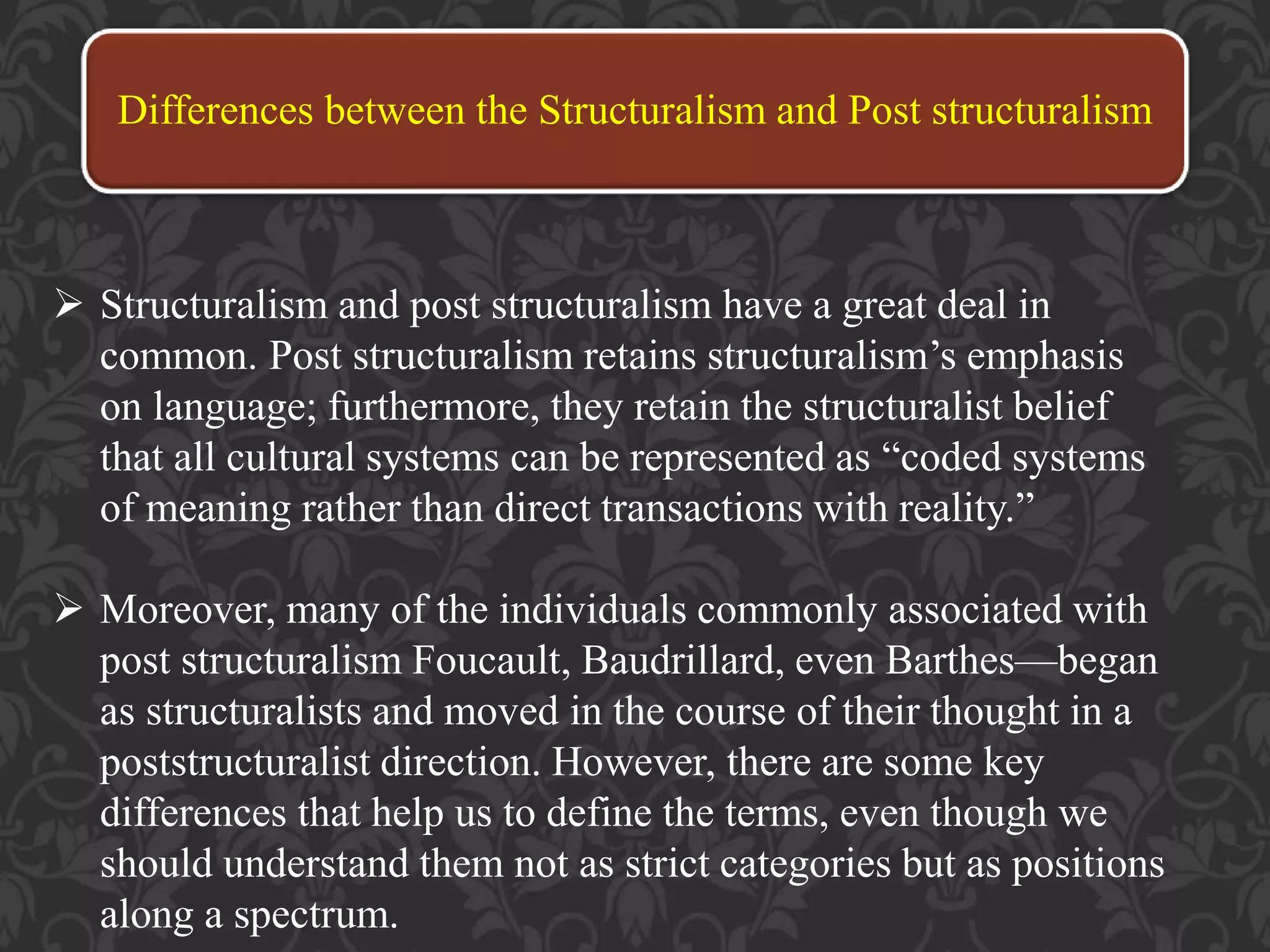 Post Structuralism and Deconstruction | PPTX