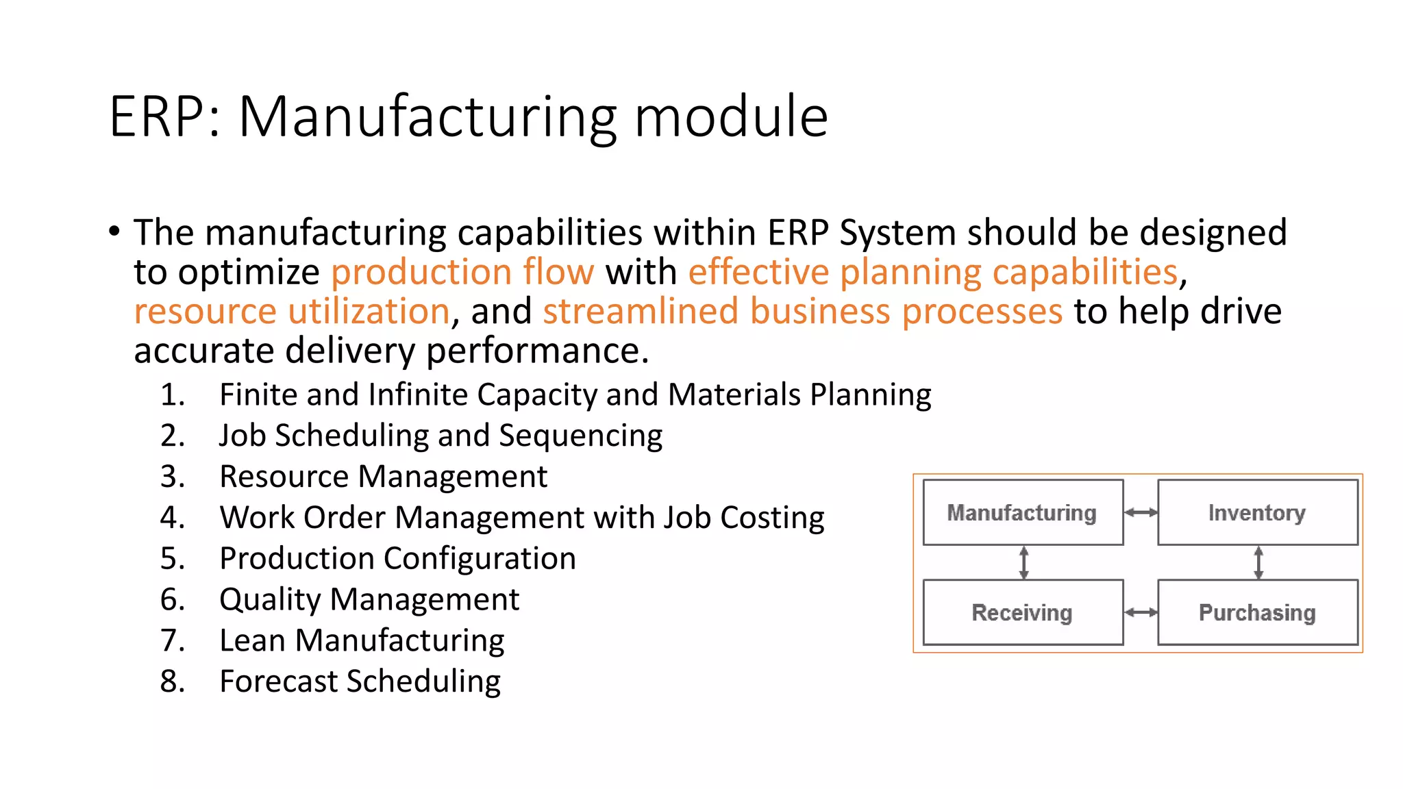 ERP modules and business software package | PPTX