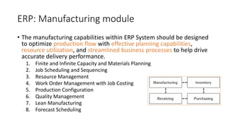 ERP modules and business software package | PPTX