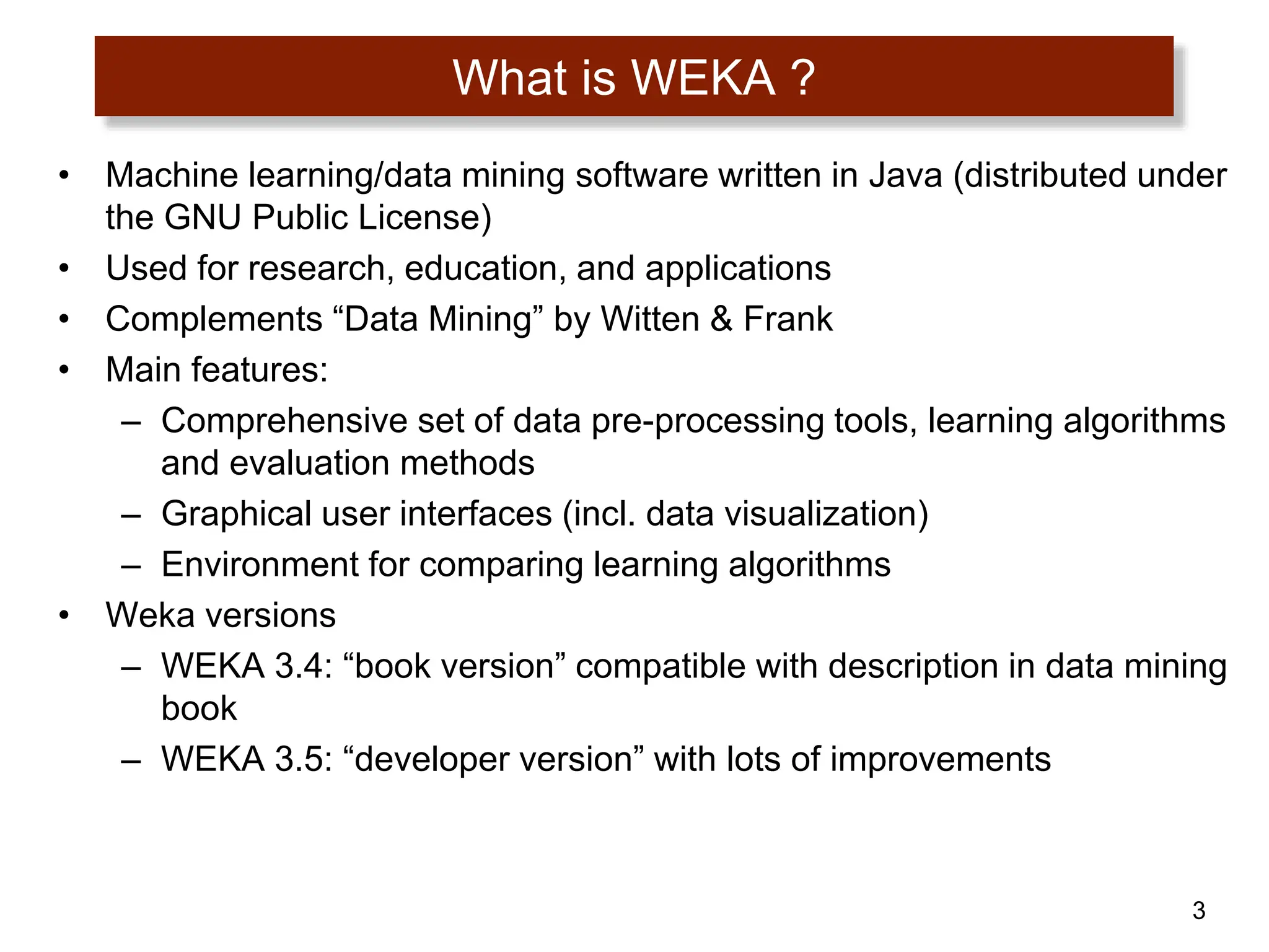 Presentasi Pemakaian WEKA pada Data Mining | PPT