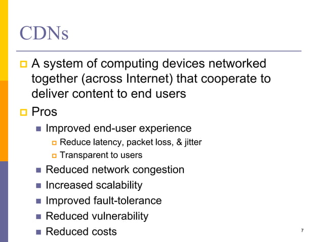 Introduction to Content Delivery Networks | PPT