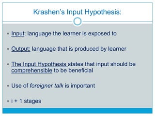 Second Language Acquisition: An Introduction | PPTX