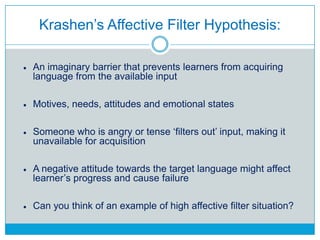 Second Language Acquisition: An Introduction | PPTX