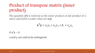 04 Chapter MATLAB linear algebra review | PPT