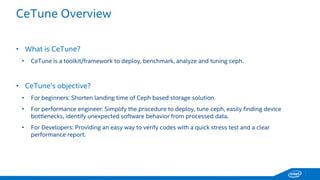 Ceph Day Shanghai - CeTune - Benchmarking and tuning your Ceph cluster ...
