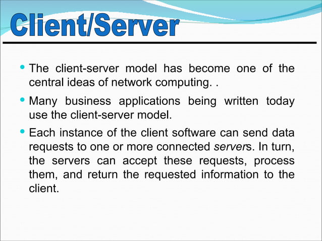 04 Client Server Technology | PPT