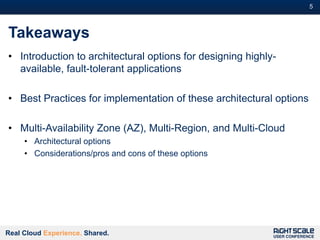 Cloud Immortality - Architecting for High Availability & Disaster ...