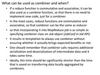 Hadoop combiner and partitioner | PDF