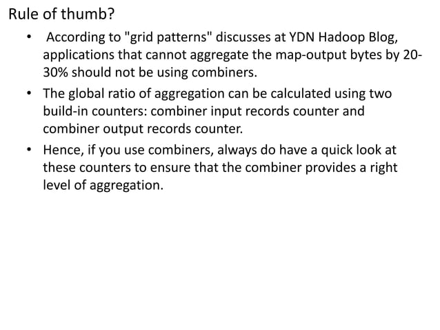 Hadoop combiner and partitioner | PDF