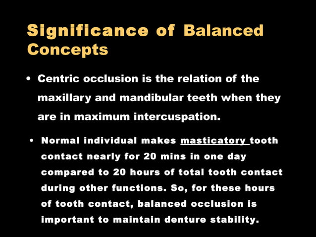 Concepts of Complete denture occlusion | PPT