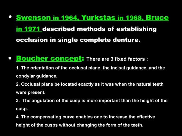 Concepts of Complete denture occlusion | PPT