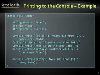 04 Console input output- | PPT