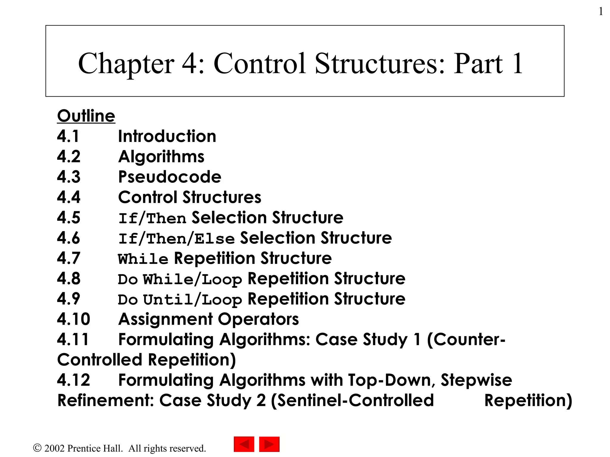 04 control structures 1 | PPT