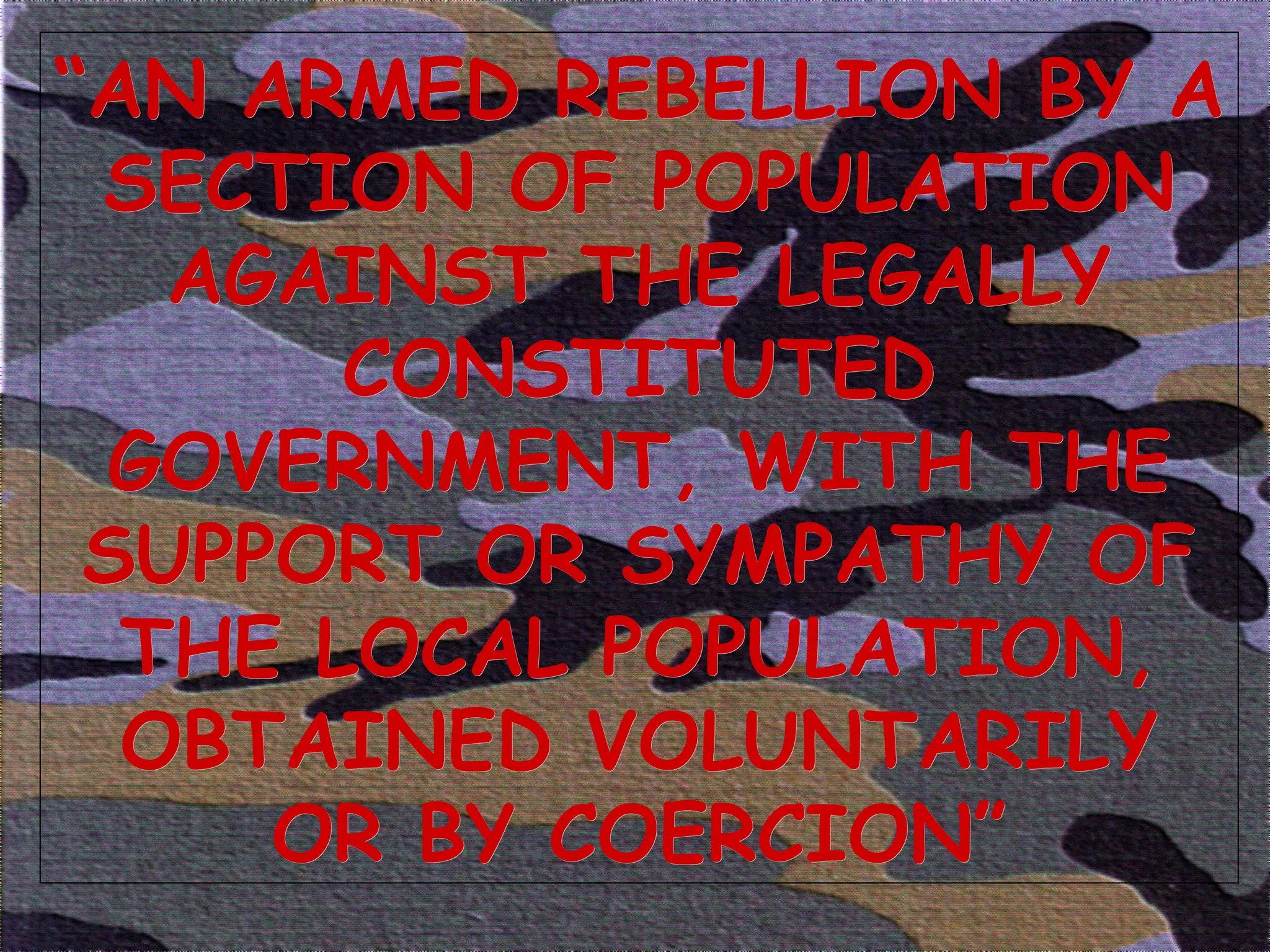 Counter Guerrilla Warfare | PPT