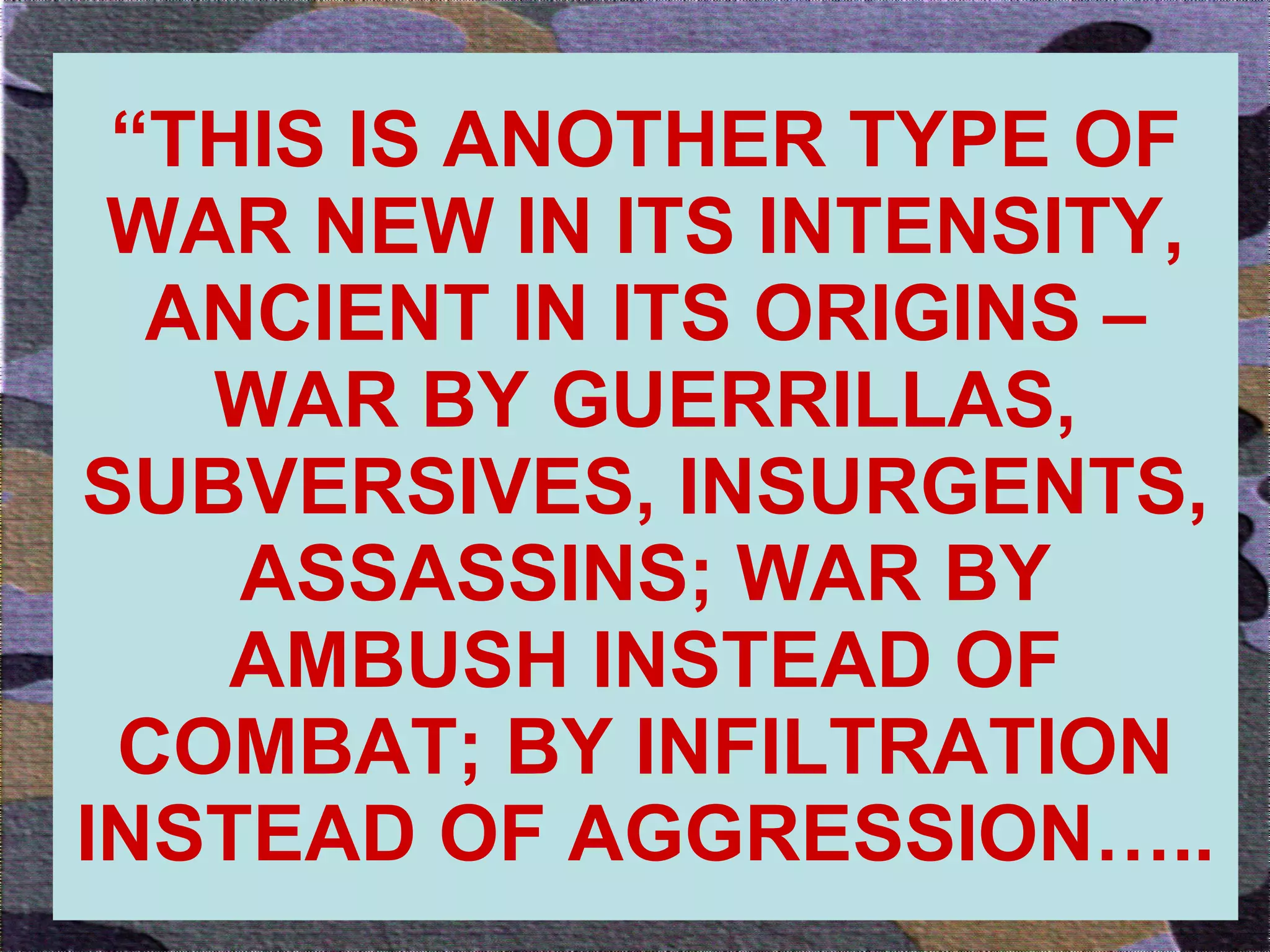 Counter Guerrilla Warfare | PPT