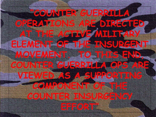 Counter Guerrilla Warfare | PPT