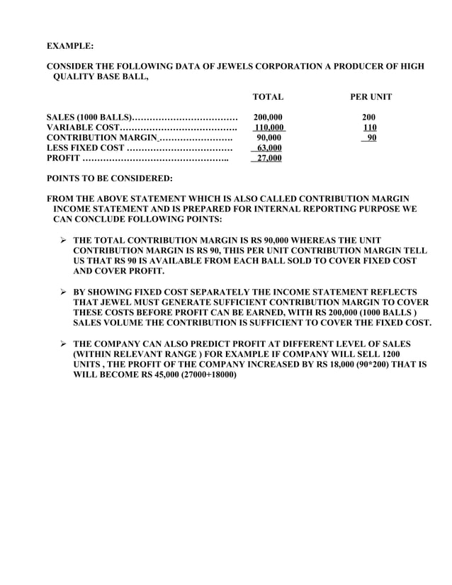 CVP analysis | PDF
