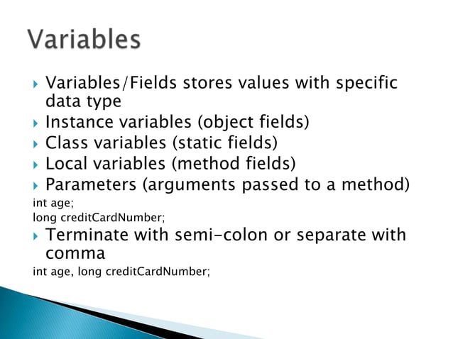 04 data types & variables | PPT 04 data types & variables | PPT