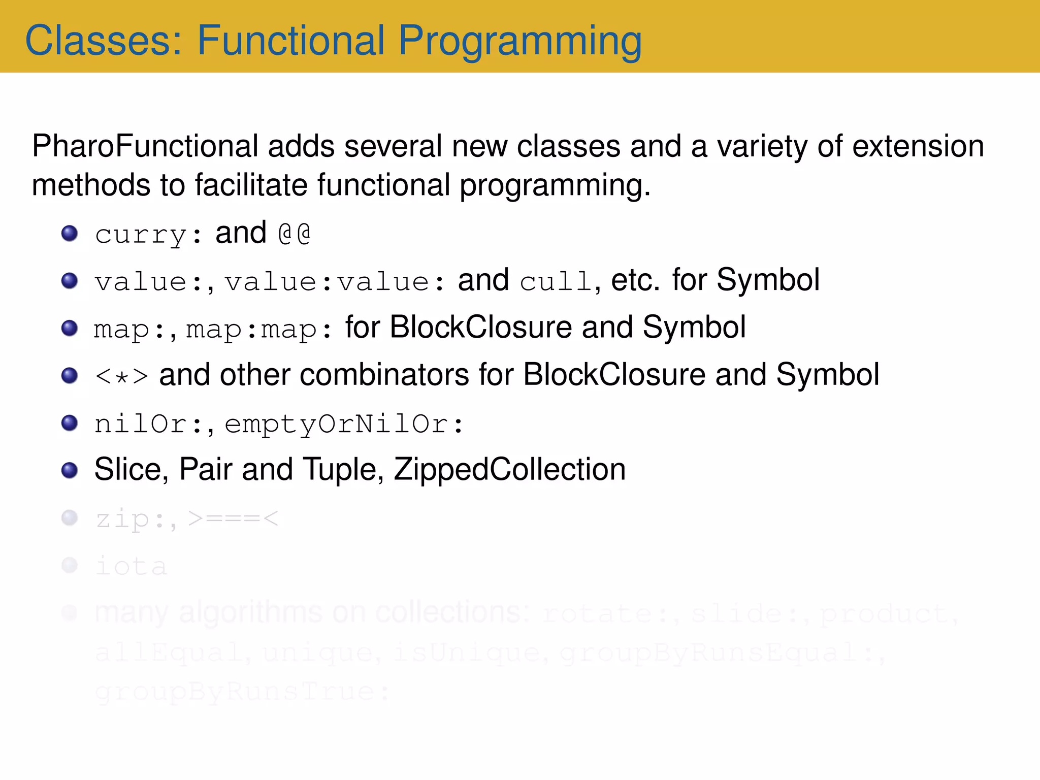 Functional Smalltalk | PDF