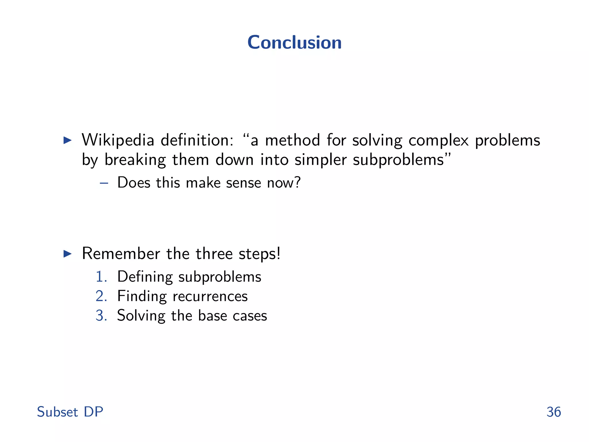 Dynamic programming | PPT