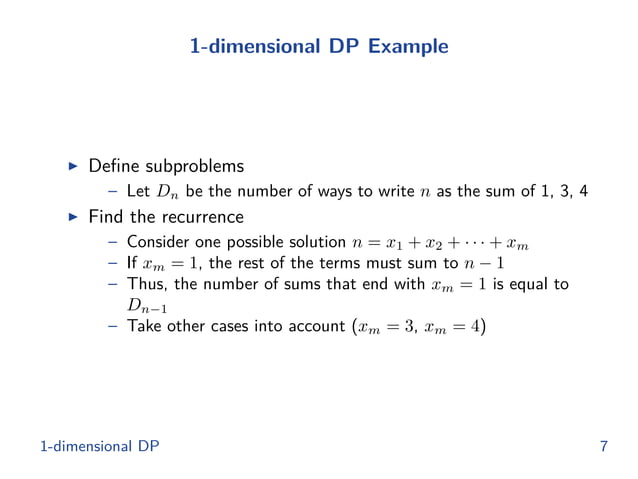 Dynamic programming | PPT