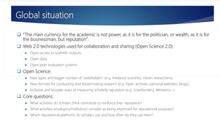 Scientific publication & e-Reputation | PPT