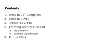 Smalltalk JIT Compilation: LLVM Experimentation | PDF