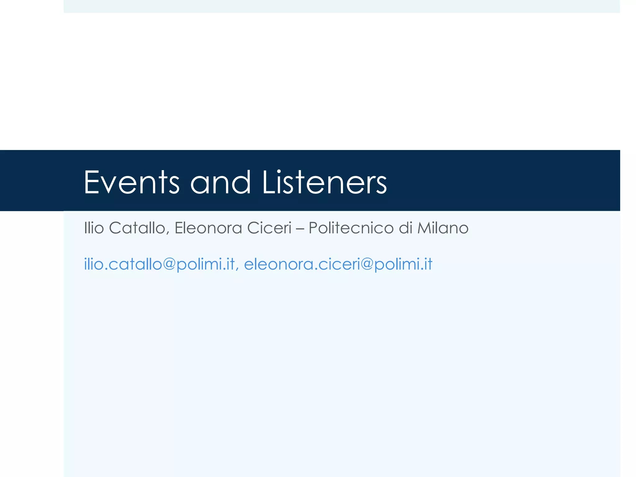 Events and Listeners in Android | PDF