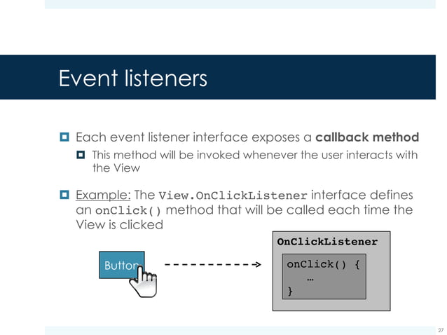 Events and Listeners in Android | PDF