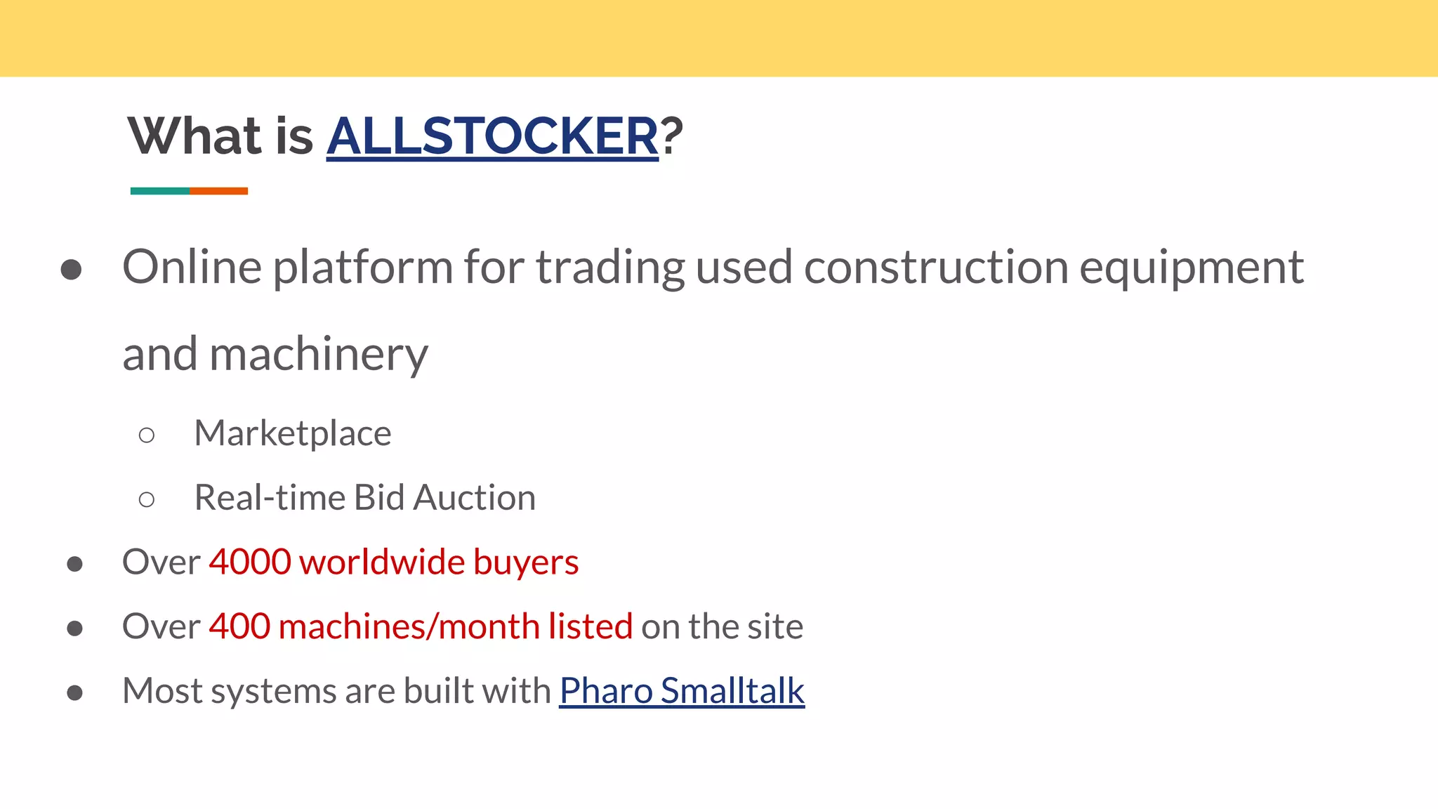 Evolving ALLSTOCKER: Agile increments with Pharo Smalltalk | PPT
