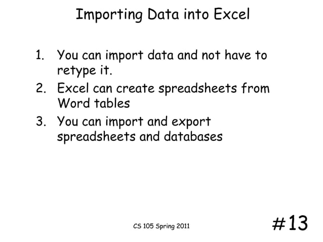 Excel Ppt Ppt Free Download