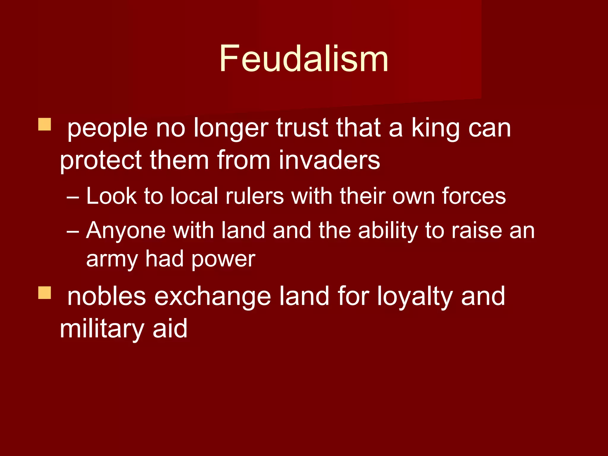 04 feudalism and manor system | PPT