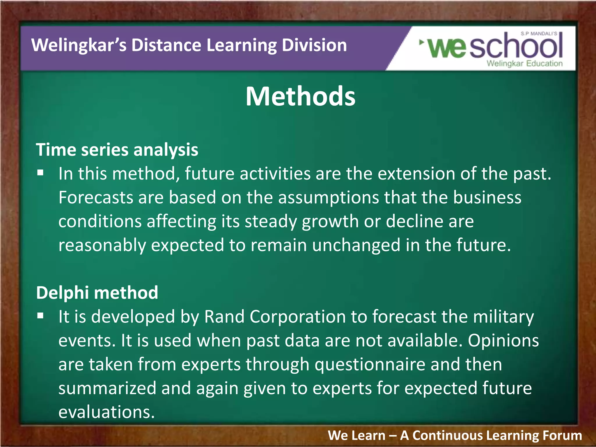 Forecasting - Principles of Management | PPTX