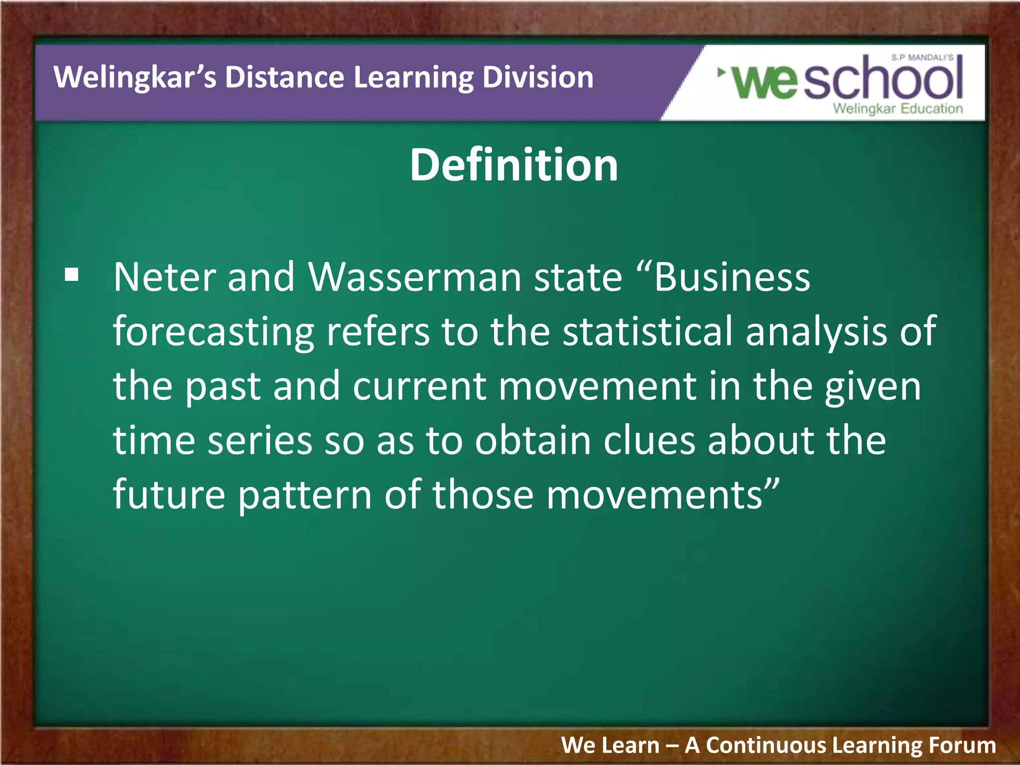 Forecasting - Principles of Management | PPTX