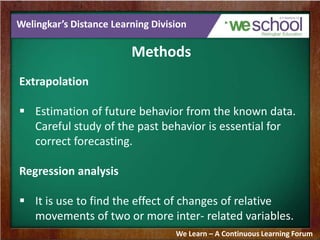 Forecasting - Principles of Management | PPTX
