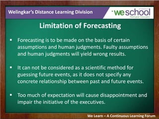 Forecasting - Principles of Management | PPTX