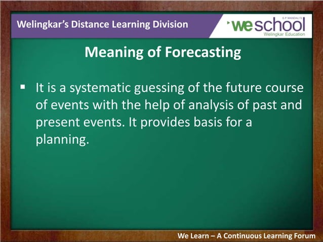 Forecasting - Principles of Management | PPTX