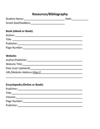 04 Greek Mythology Project | DOCX