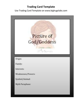 04 Greek Mythology Project | DOCX