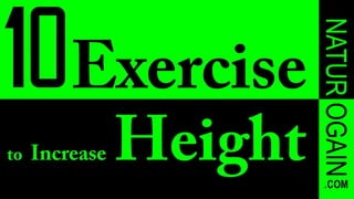 10 Proven Exercises to Grow Taller Increase Height after 20 Naturally | PDF