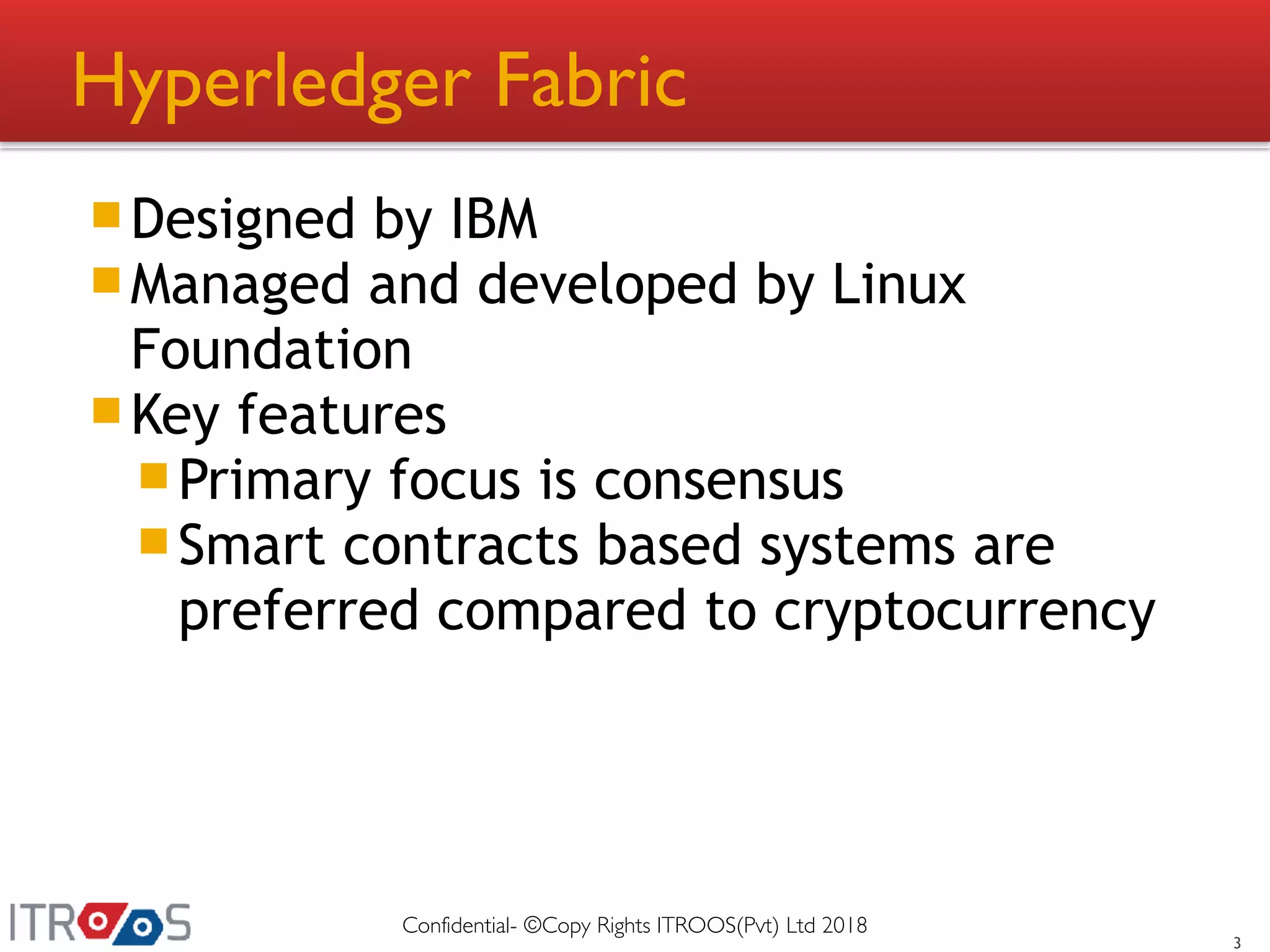 04 - Blockchain Technology - Hyperledger Fabric | PPT | Free Download
