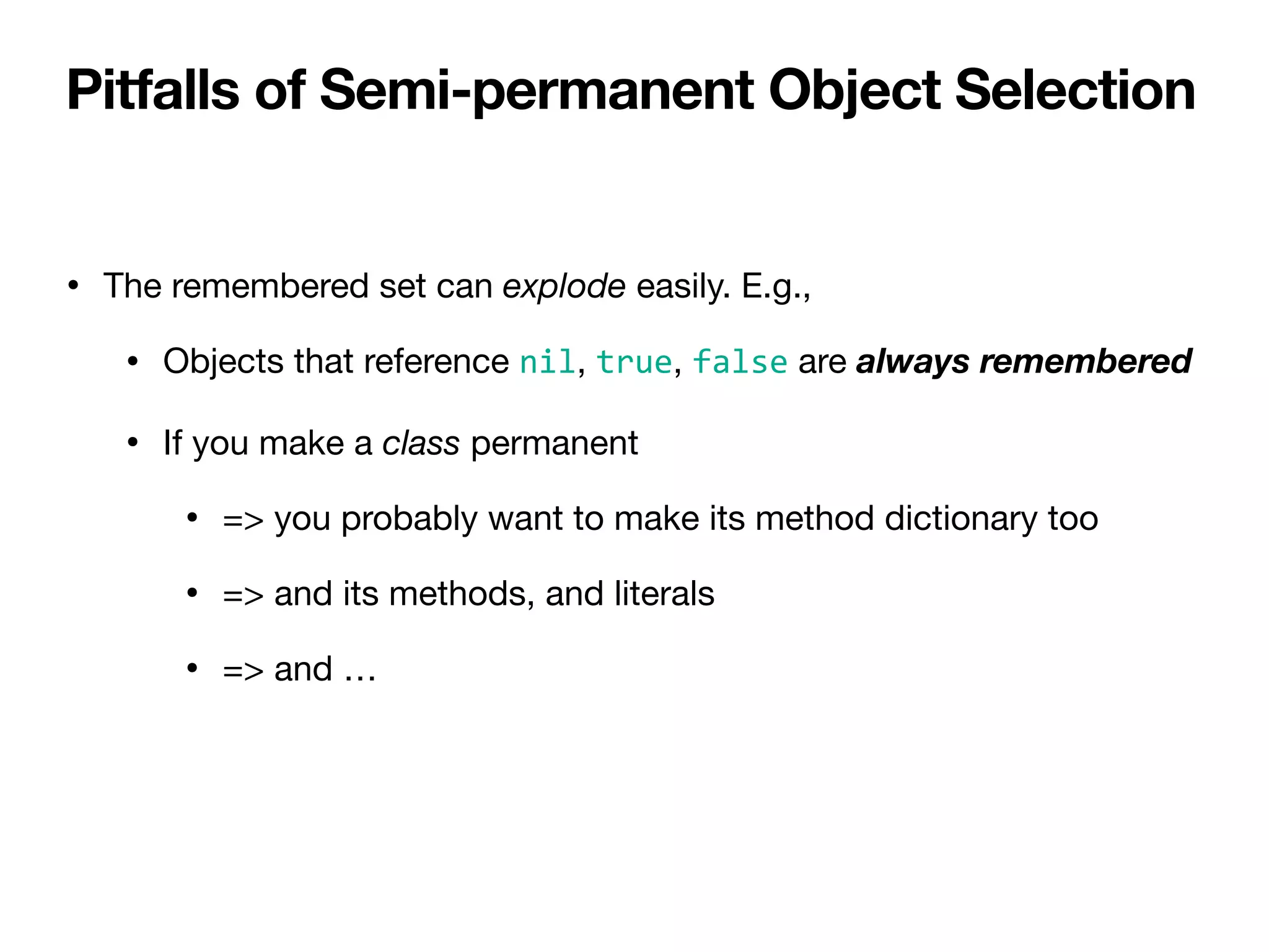 Improving Pharo Snapshots | PPT