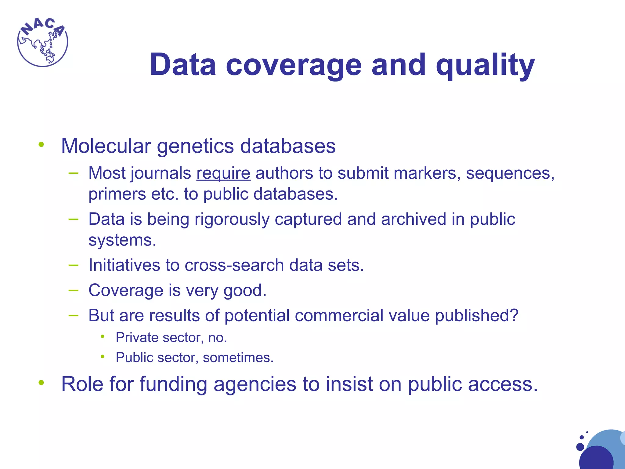 Information systems on fish and marine genetic resources | PPT