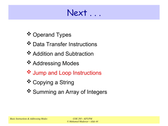 04-InstructionsAddressing.ppt Instruction Addressing | PPT